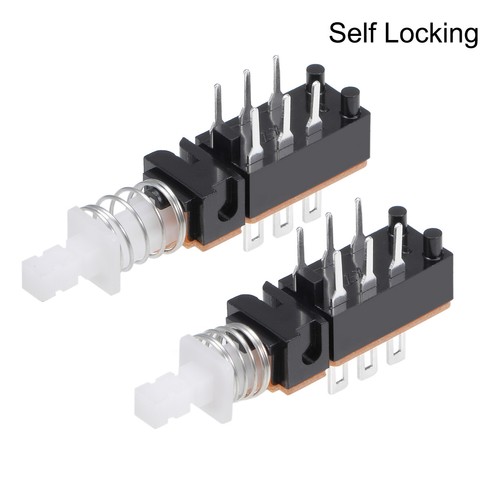 20 x Push Button Switch DPDT 6 Pin 1 Position Self-Locking Black 636939581114| eBay
