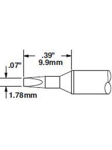 Metcal Cartridge Chisel 1.78mm (0.07 In) 30DEG (STTC-837) | eBay Australia