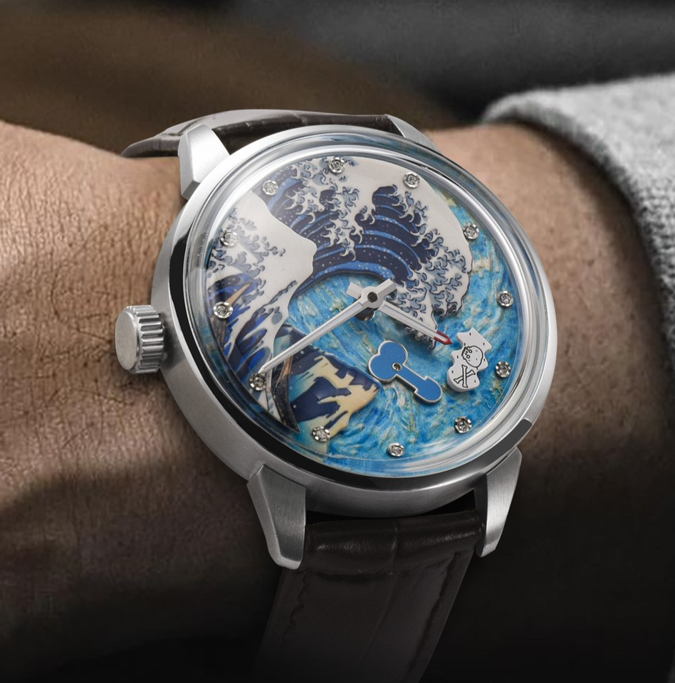 PINDU men's mechanical watch wave series luminous watch panel 3ATM ...