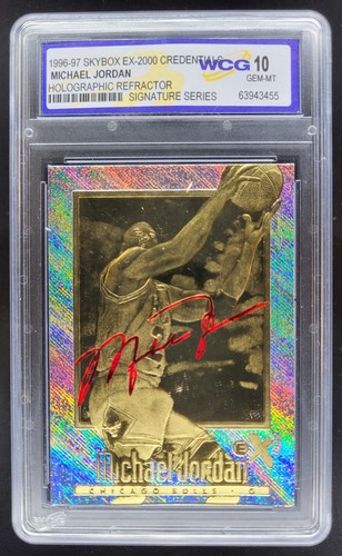 1996-97 Skybox EX-2000 Credentials Holographic Michael Jordan WCG 10 LS ...