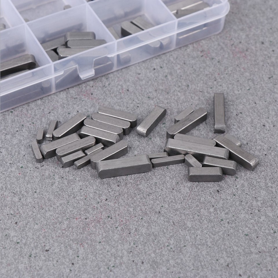 140Pcs Square Ended Parallel Pin Drive Shaft Keys Set 3mm 4mm 5mm 6mm ...