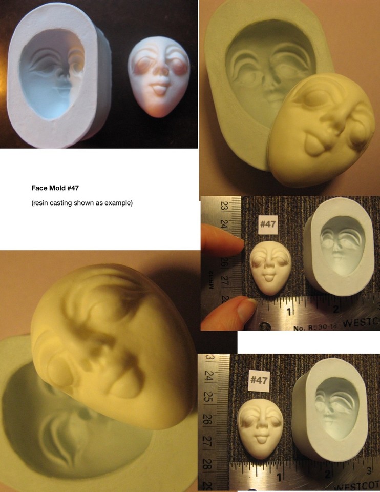 YOUR CHOICE - FG Flexible Silicone Push Molds of Round Oval Sun Moon ...