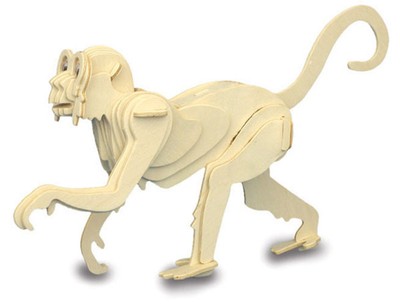 Monkey - QUAY Woodcraft Construction Kit Wooden 3D Model Kit M009 Age 7 ...