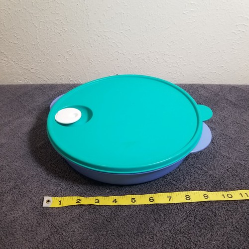 Tupperware Divided Meal Keeper Crystal Wave Microwave Vent Blue 3284R-2 ...