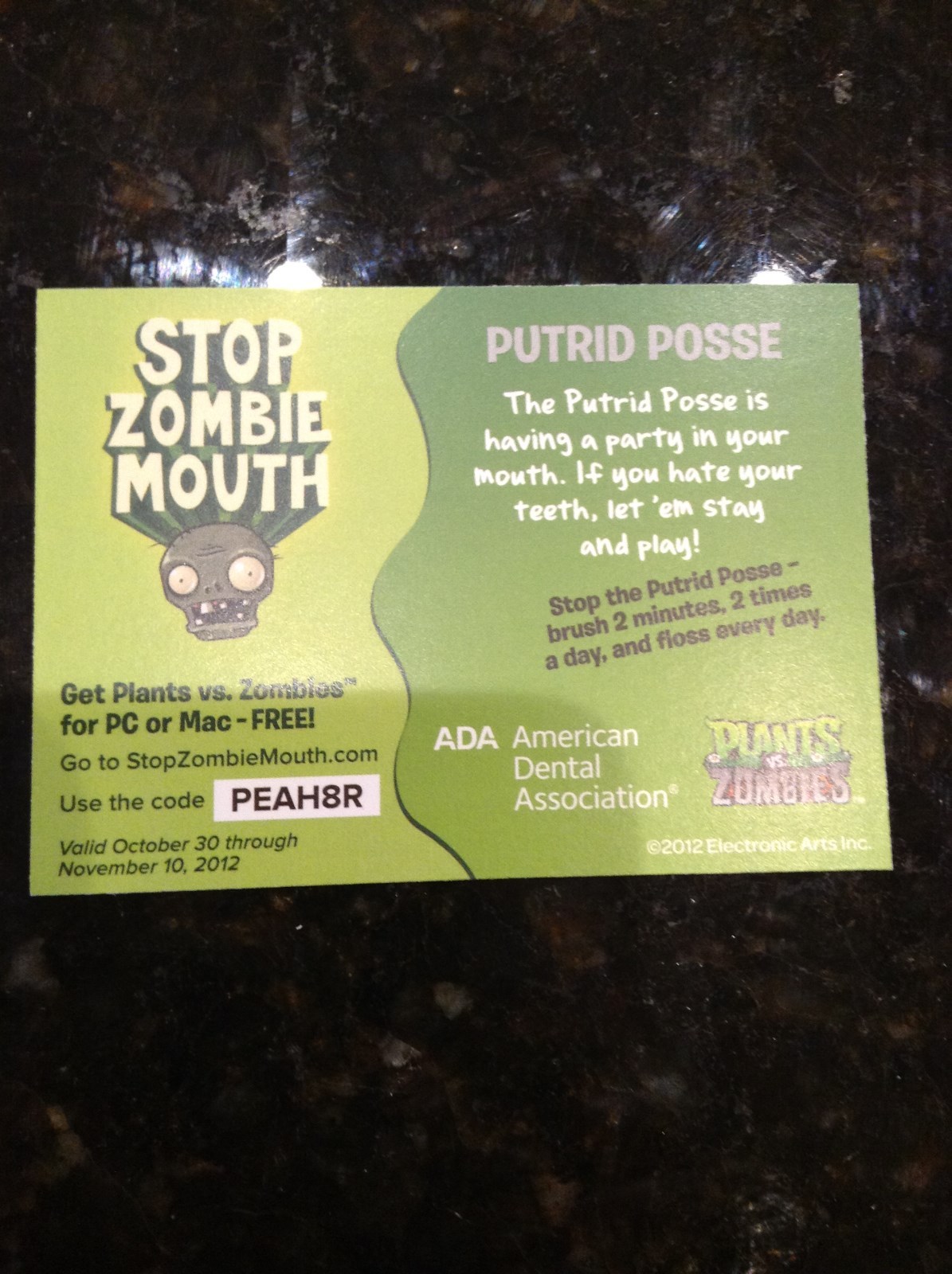 RARE PLANTS VS ZOMBIES STOP ZOMBIE MOUTH TRADING CARDS PUTRID POSSE ...