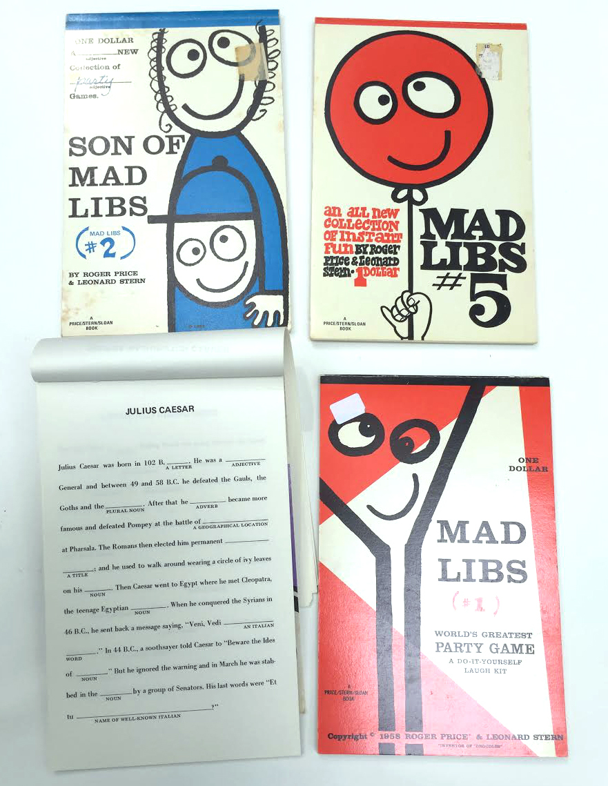 Lot of 4 Genuine VTG MAD LIBS Unused including #1 70s RARE! | eBay