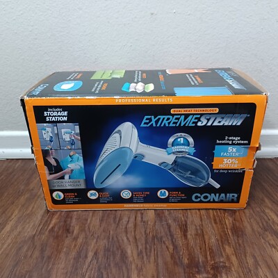 Conair Extreme Steam Compact Portable Dual Heat Handheld Fabric Steamer ...