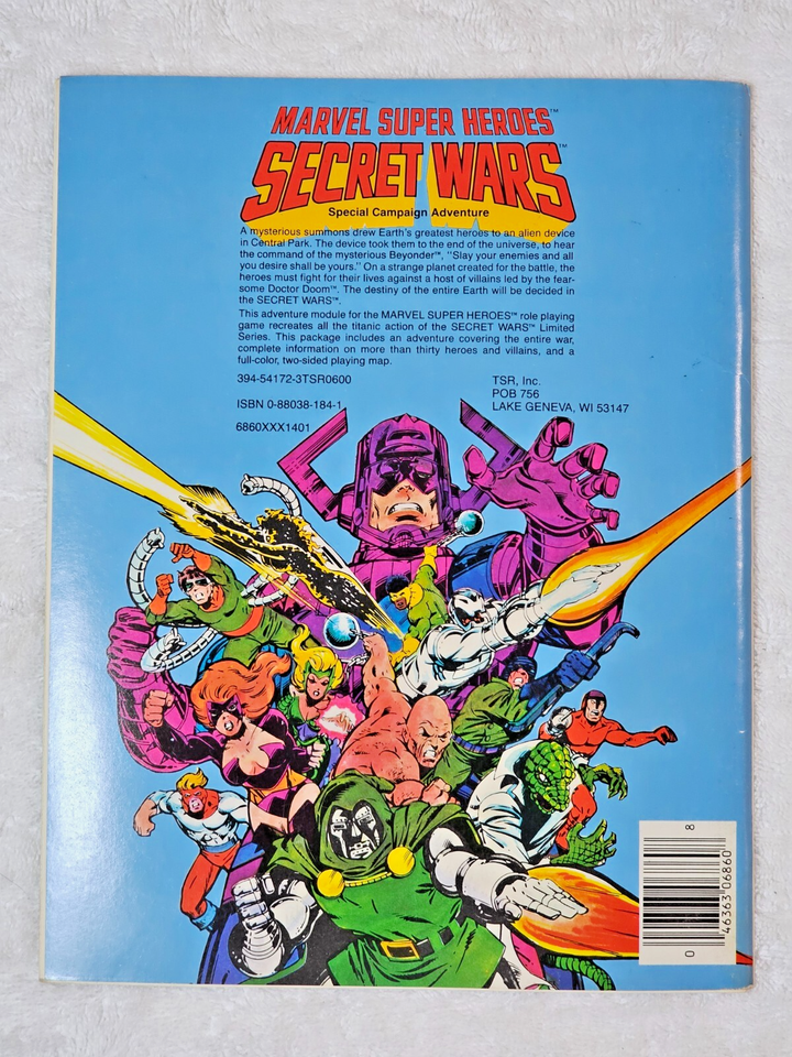 MARVEL SUPER HEROES SECRET WARS ROLE-PLAYING MODULE MHSP 1 6860! TSR ...