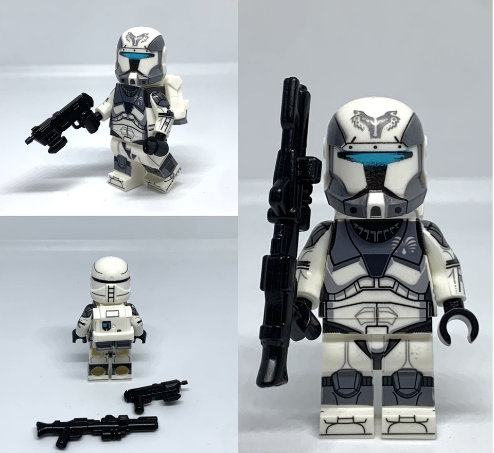 Lego RARE custom Wolfpack Clone Troopers - 8 Figures, Commander Wolffe ...