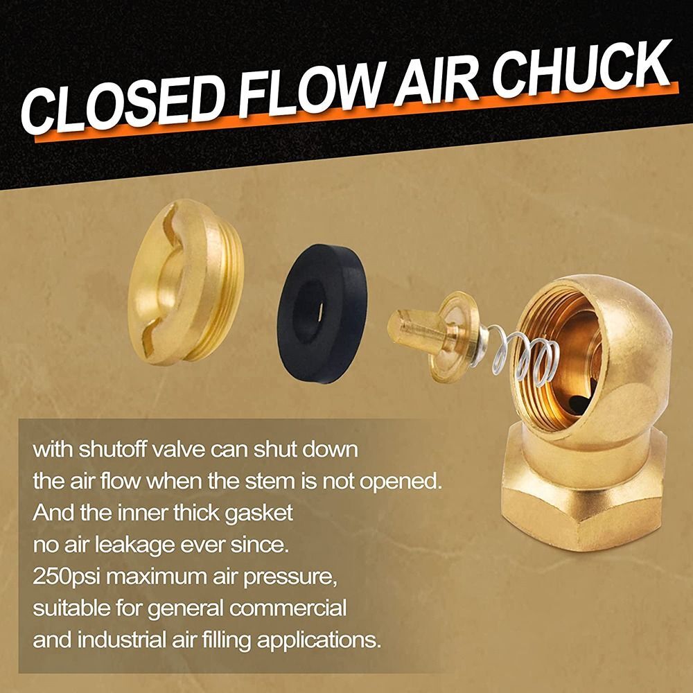 Attachment Compressor Nozzle Ball Inflator Air Chuck Air Hose Fittings ...