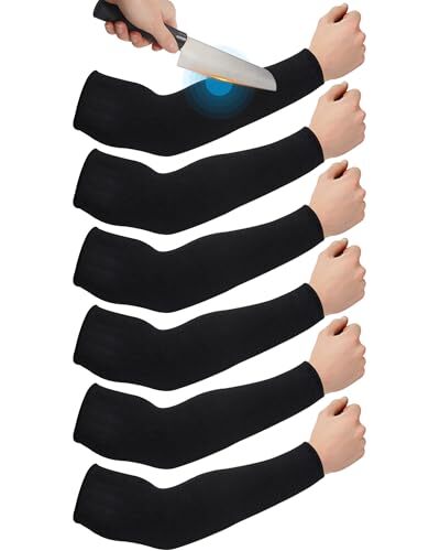 3 Pairs Cut Resistant Arm Sleeves Level 5 Arm Guard Protectors Medium ...