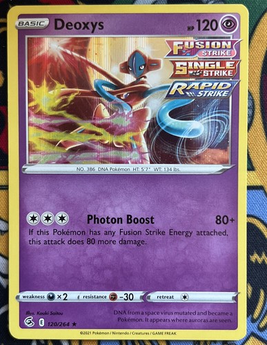 2021 Pokémon Deoxys Fusion Strike-Single Strike-Rapid Strike 120/264 ...