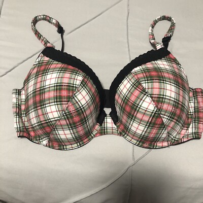 Victoria’s Secret 38D Lined Perfect Coverage Bra Underwire Plaid GUC | eBay