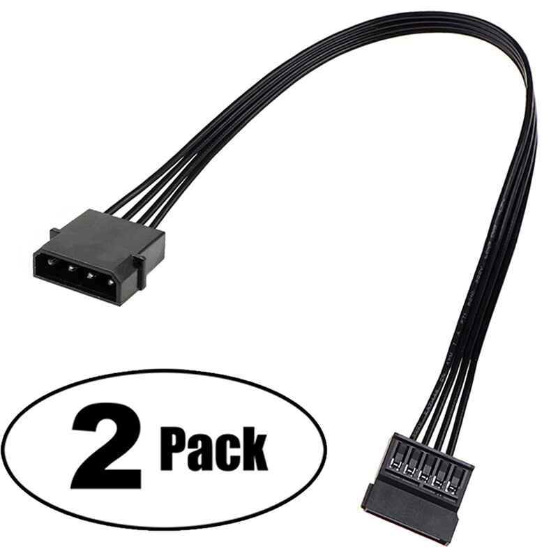 Molex IDE 4 Pin Male to 15 Pin Female SATA Converter Adapter Cable ...