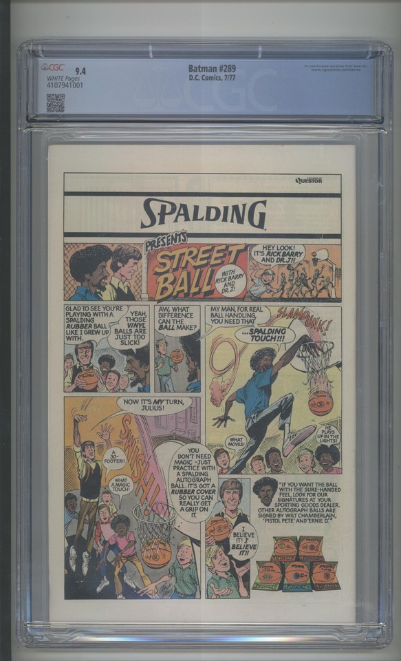 Batman #289 CGC 9.4 "WHITE PAGES" | eBay