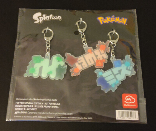 Splatoon 3 x Pokémon Scarlet & Violet Splatfest Keychain Set My ...