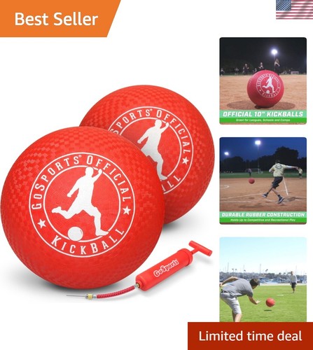 Premium Kickball 2-Pack: 10-Inch Balls with Grip Surface & Pump ...