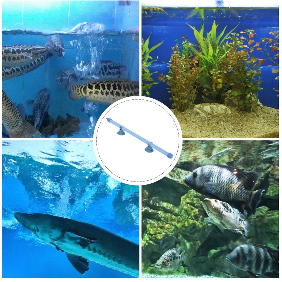 10-inch Fish Tank Aquarium Bubble Wall Air Stone Tube with Suction Cup ...