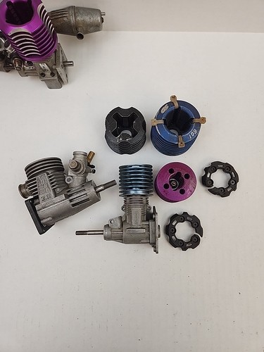 HUGE Used Nitro Rc Car/Truck Engine Parts Lot Engines Exhaust Clutches ...