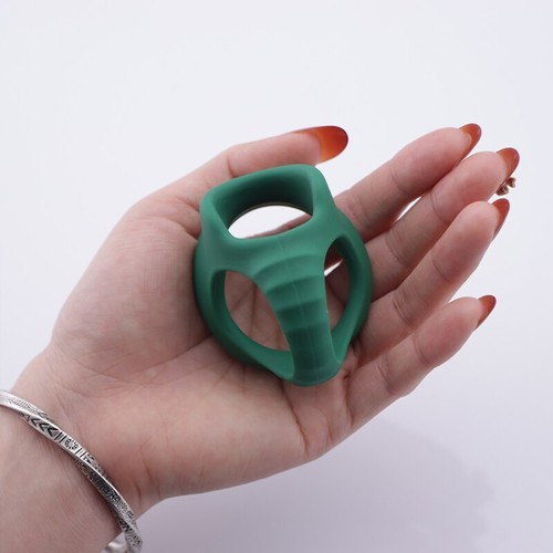 New Male Reusable Silicone Peni Ring Delay Ring Chastity Cage ...