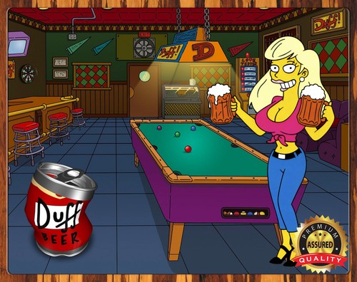 Duff Girl - Moe's Tavern - The Simpsons - Duff Beer - Metal Sign 11 x 14 | eBay