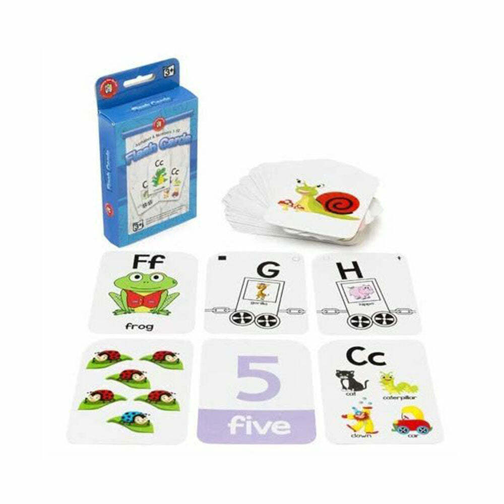 Learning Can Be Fun Alphabet and Numbers 1-10 Flash Card 87x123mm Ages ...