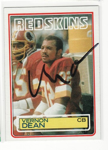VERNON DEAN WASHINGTON REDSKINS 1983 TOPPS #189 SAN DIEGO ST ...