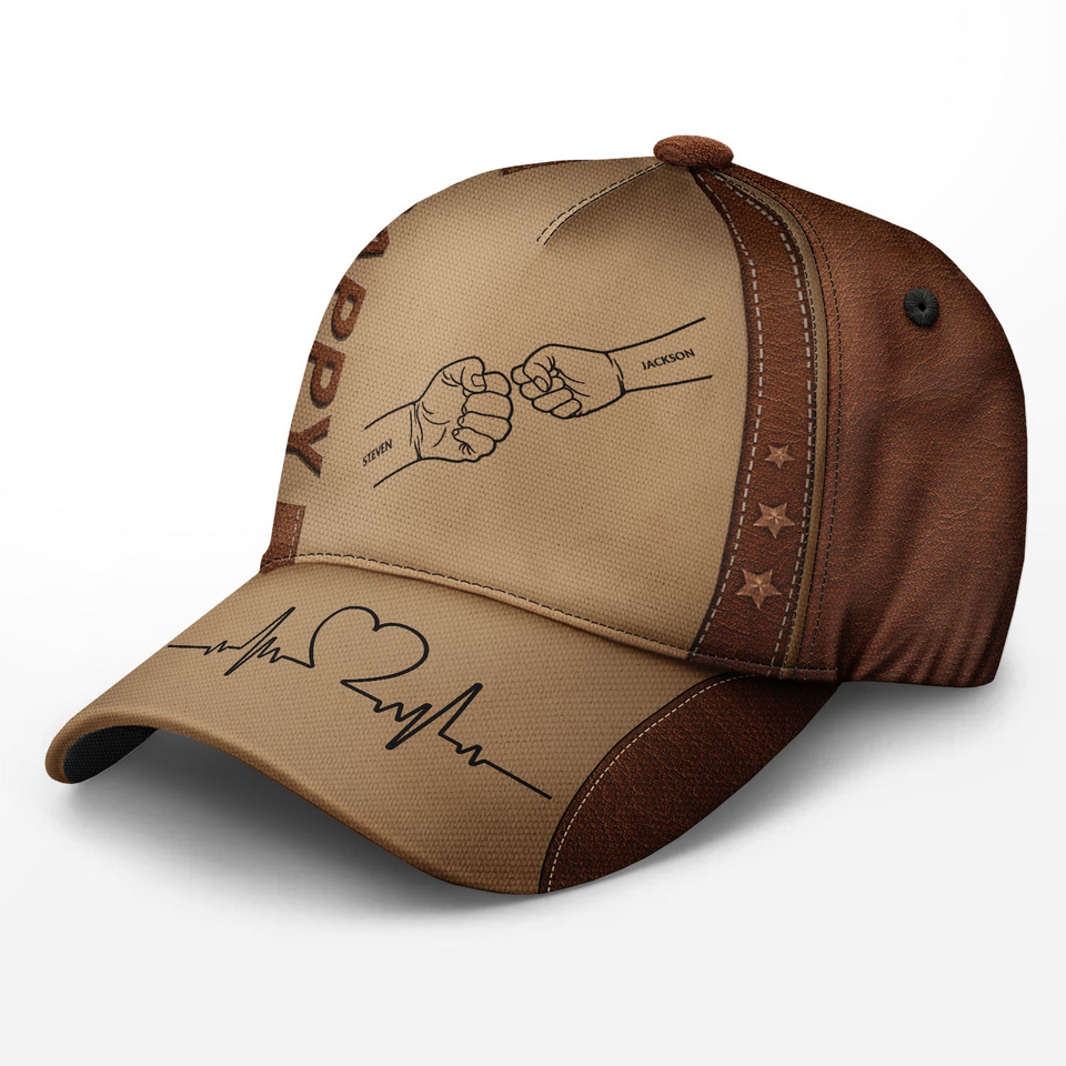 Dad Grandpa Kids Holding Hands Gift For Father Classic Baseball Cap ...