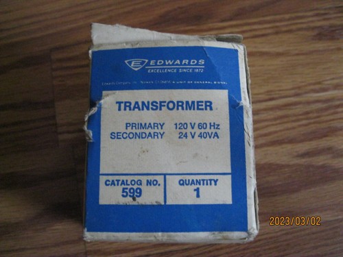 Edwards Signaling 599 120V/24V 40VA Transformer | eBay