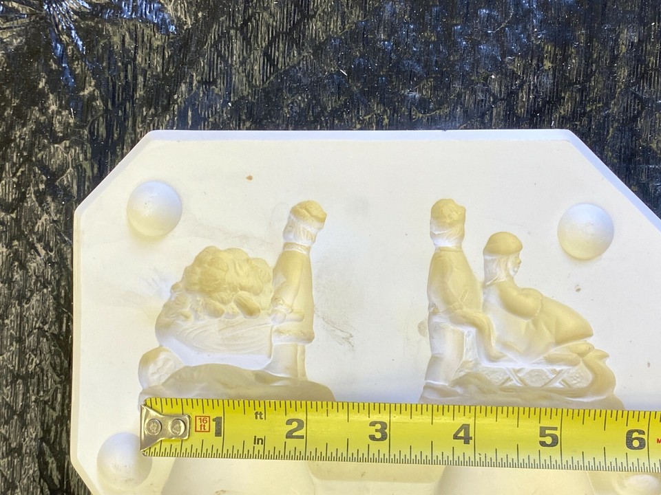 VINTAGE BYRON CERAMIC MOLD #1589 VILLAGE CHILDREN W/ SLEIGH & TREE | eBay
