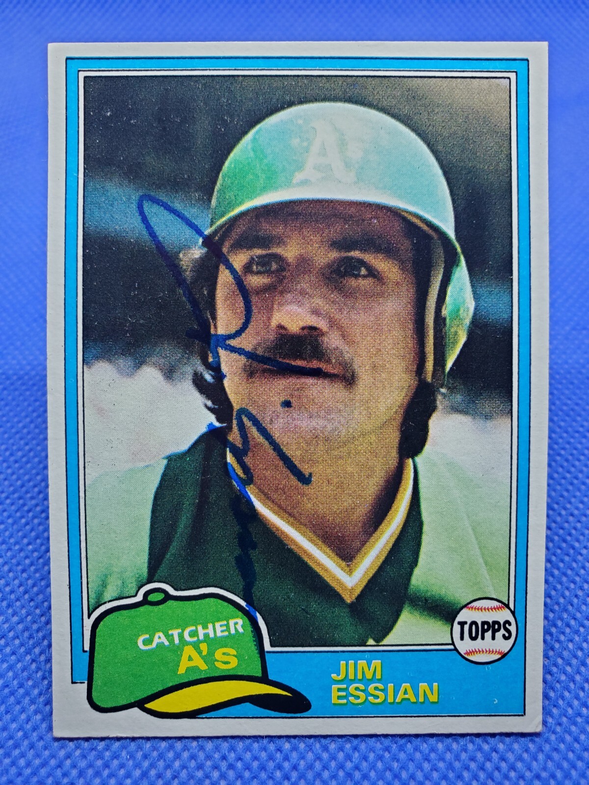 1981 Topps JIM ESSIAN Autograph Baseball card OAKLAND ATHLETICS A's ...