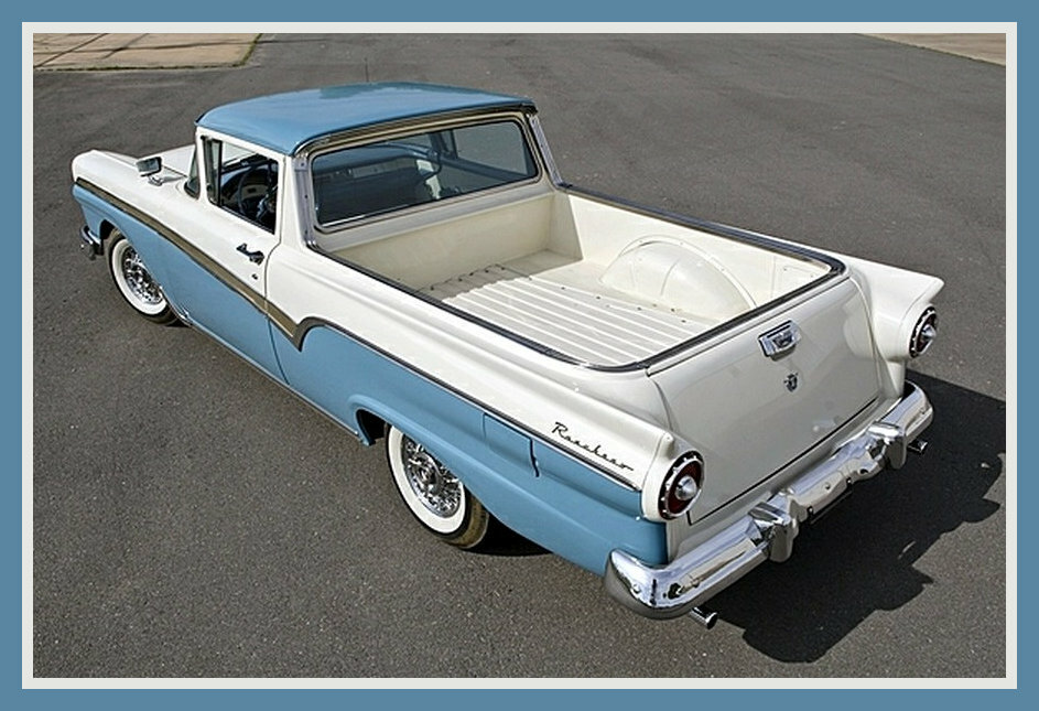 1957 Ford Ranchero, Blue/White, Toolbox/Locker/Refrigerator Magnet, 42 ...