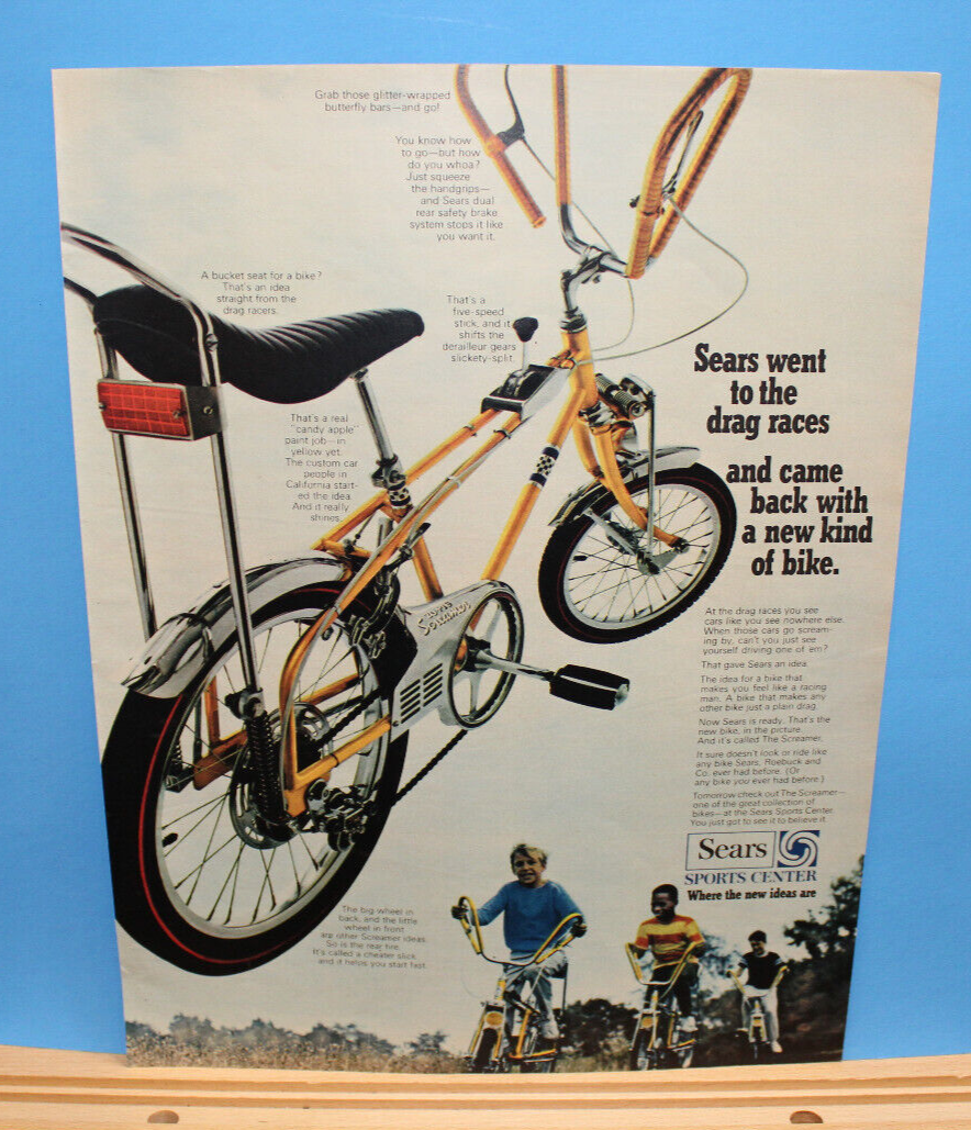 Sears Chopper Bikes 1969 Sears Screamer Spyder Bicycle Ad
