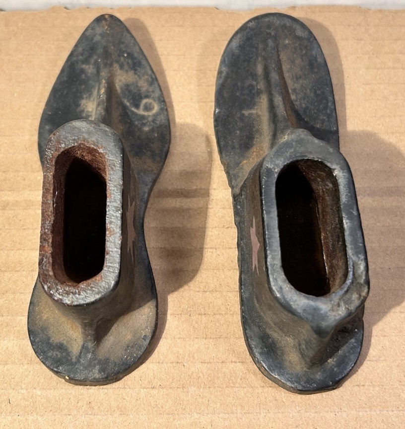 Vintage Lot Of 2 Cast Iron Cobbler Shoe Maker Form Molds Childs | eBay