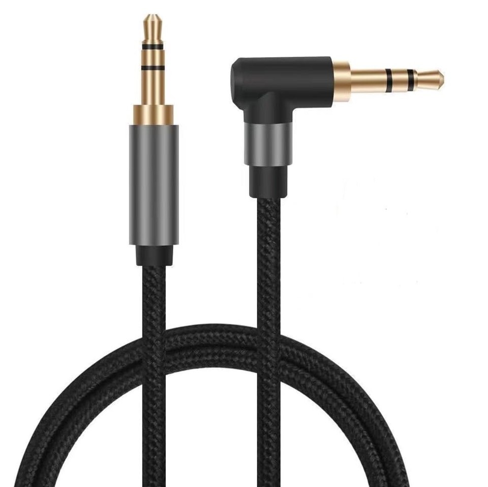 2 Pack 3.5mm Audio Cable, Right Angle TRS 3.5 mm Headphone Cable 1/8 ...