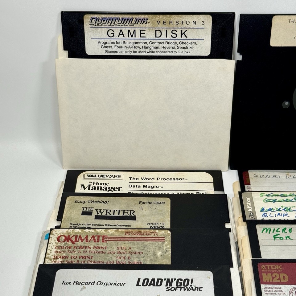 Commodore 64 5.25” Floppy Disk Lot of 48 Games Programs Vtg 80s ...