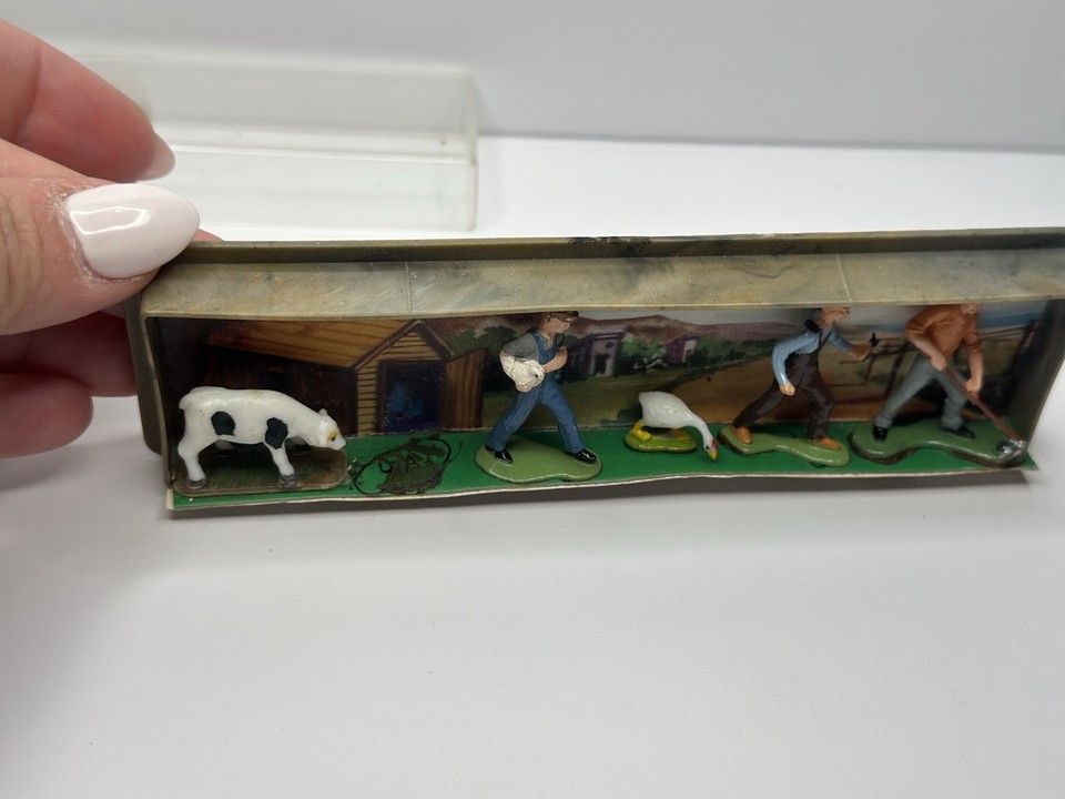 60s Marx Miniature Masterpieces Farmer Animal Painted Figures HK-6301/4 ...