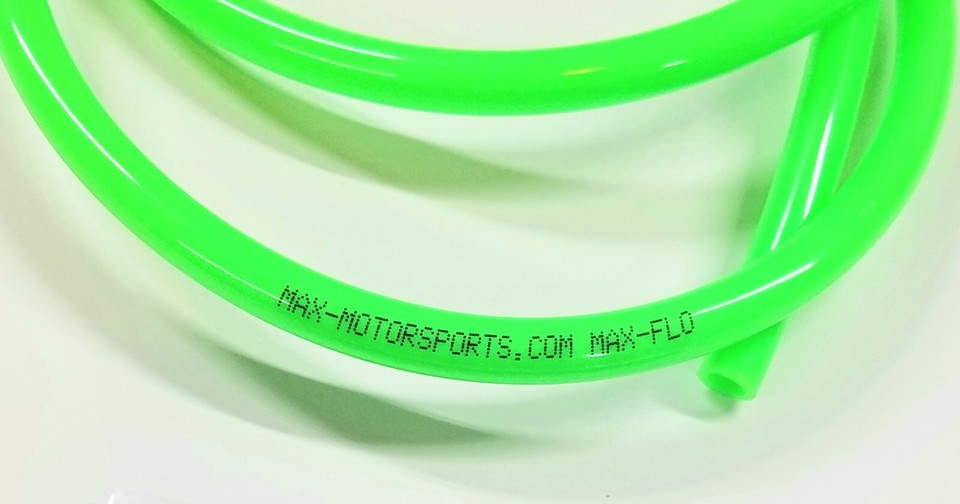 4' x 1/4" (6.4mm) ID NEON GREEN Fuel Line Gas Hose Motorcycle Bike ATV ...