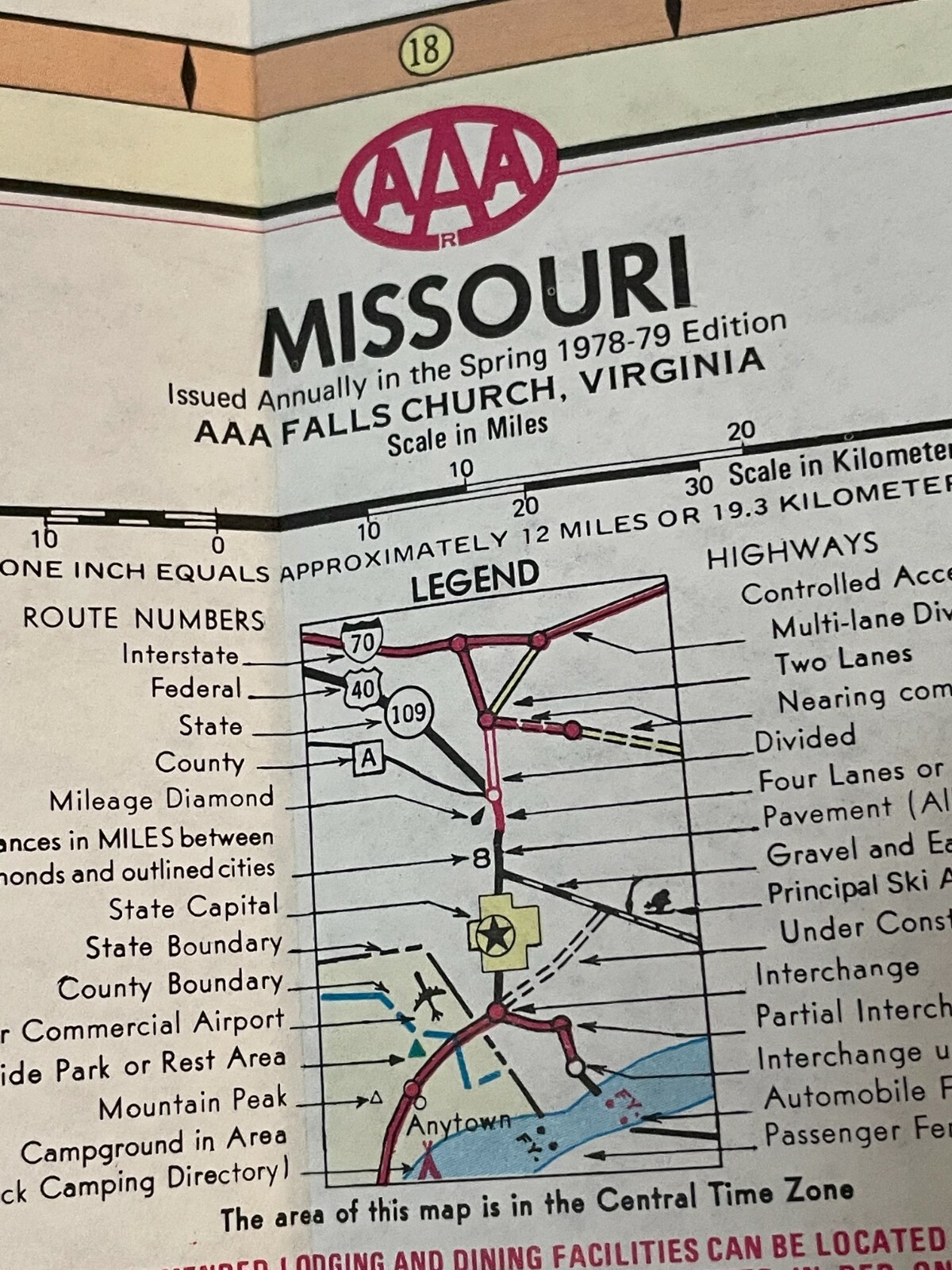 1978 Edition AAA Missouri Highway Travel Road Map~Box J18 | eBay