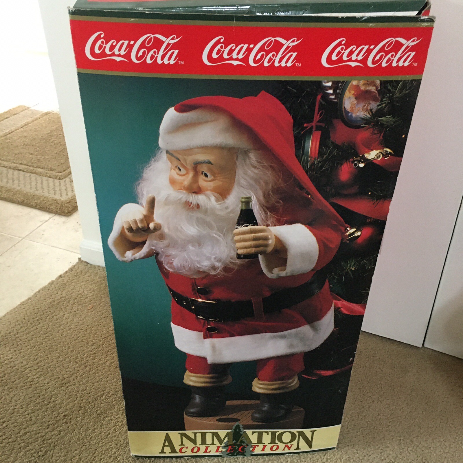 Coca Cola Animation Collection Santa w/ Movement + Print &Box -no Dog ...
