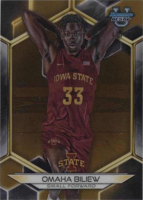 2023-24 Bowman University Best - Omaha Biliew #31 Gold Refractor /50 ...