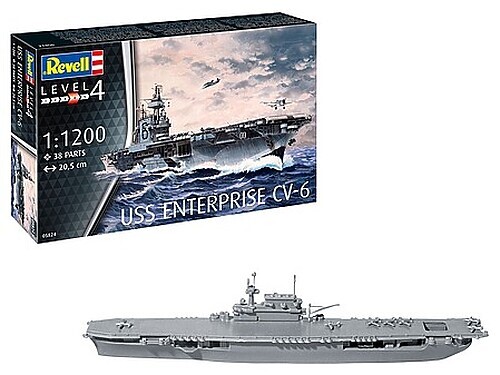 Revell-Germany USS Enterprise CV-6 Aircraft Carrier - Plastic Model ...