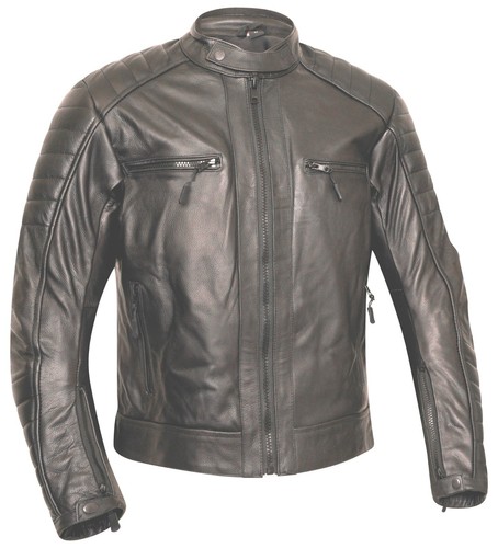 Stroke Motorbike Leather Jacket Motorcycle Adventure Chopper Style | eBay