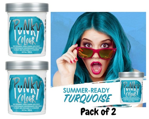Jerome Russell PUNKY COLOUR Semi Permanent Hair Color - Turquoise ( 2 ...