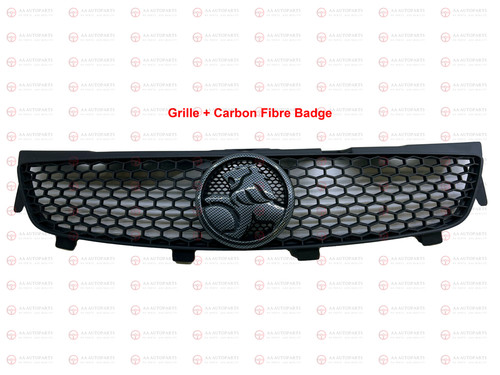 Carbon Fibre Badge & Front Grille Set Holden Commodore Series 1 VE SV6 ...