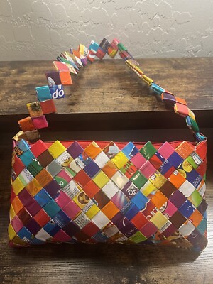 Gum/Candy Wrapper Purse, Recycled Multi Color, 6”X 11” | eBay
