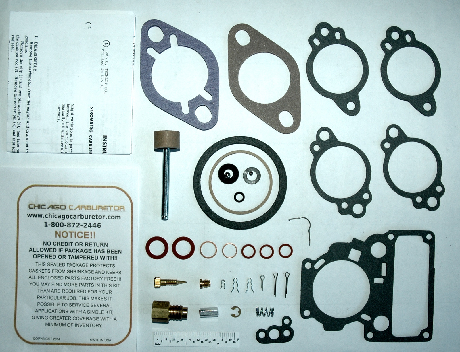 1932-35 ESSEX TERRAPLANE 6&8 CYL ENGINES CARB KIT STROMBERG 1 BARREL ...