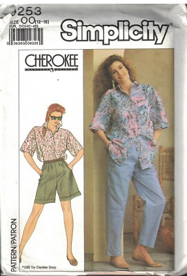 9253 UNCUT Simplicity SEWING Pattern Misses Shirt Pull on Pants Shorts ...