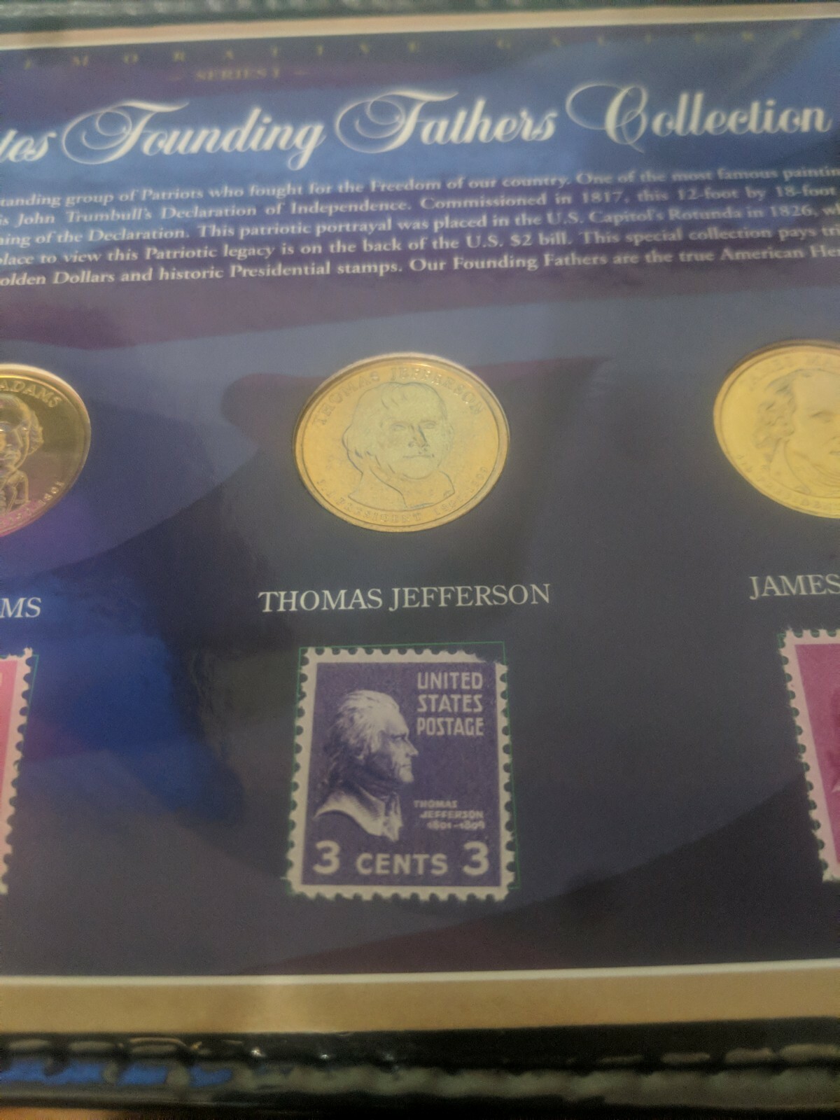 US Comm Gallery Founding Fathers Collection Presidential Dollar Coins ...