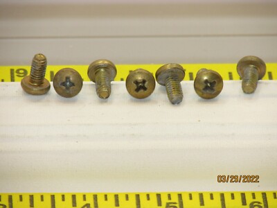 The Listing Is For:(7) #10-32x3/8"Yellow ZINC PLATED Phillips Round ...